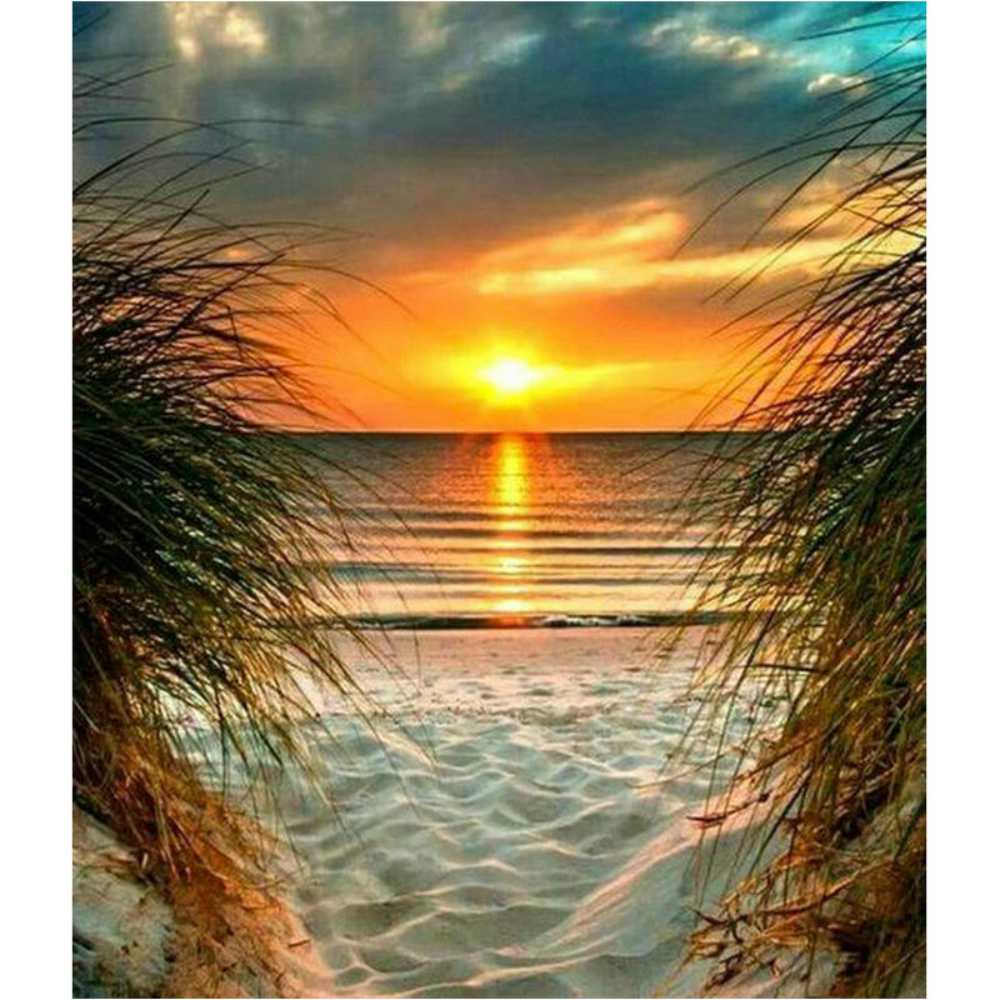 Malen nach Zahlen - Sonnenaufgang am Strand – Der Malen nach Zahlen Shop